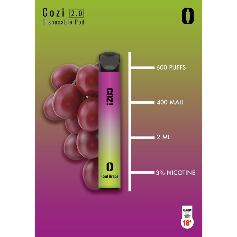 Jual Cozi Pod 2.0 Cozy 3% Nic 600 Puffs 400mah Disposable Pods System ...