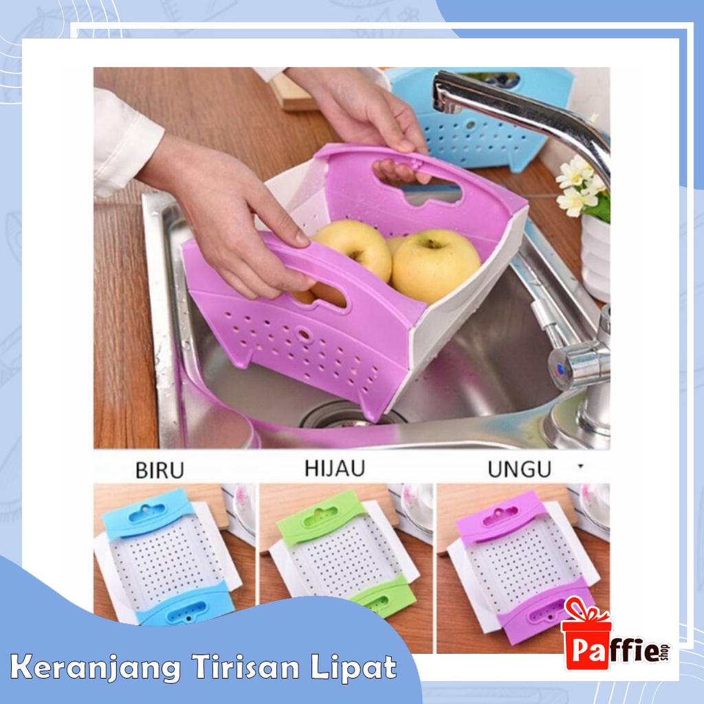 Jual Keranjang Tirisan Lipat Tempat Cuci Buah Sayur Serbaguna Alat ...