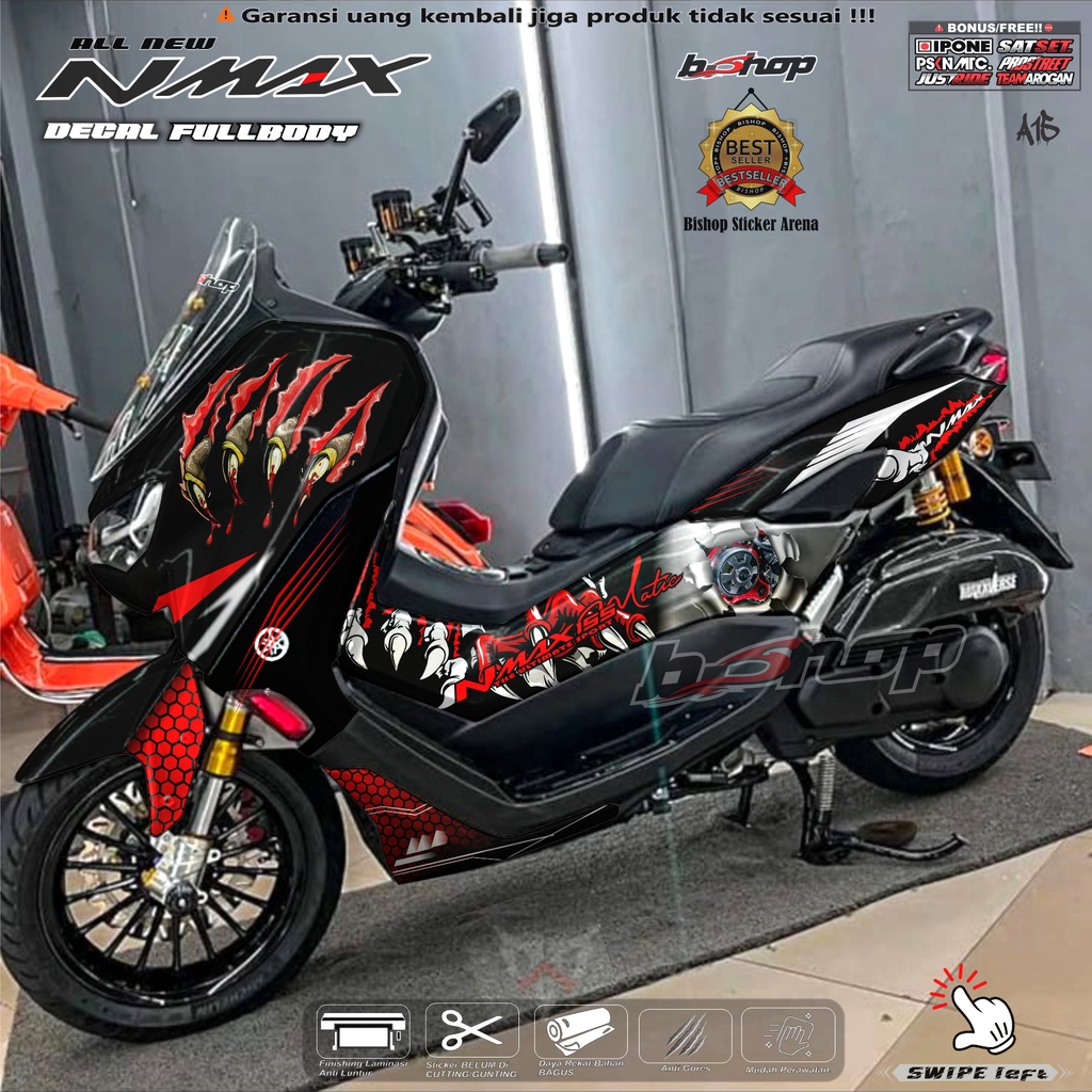 Jual Sticker decal nmax new motif cakar 3d keren terbaru 2023 untuk ...