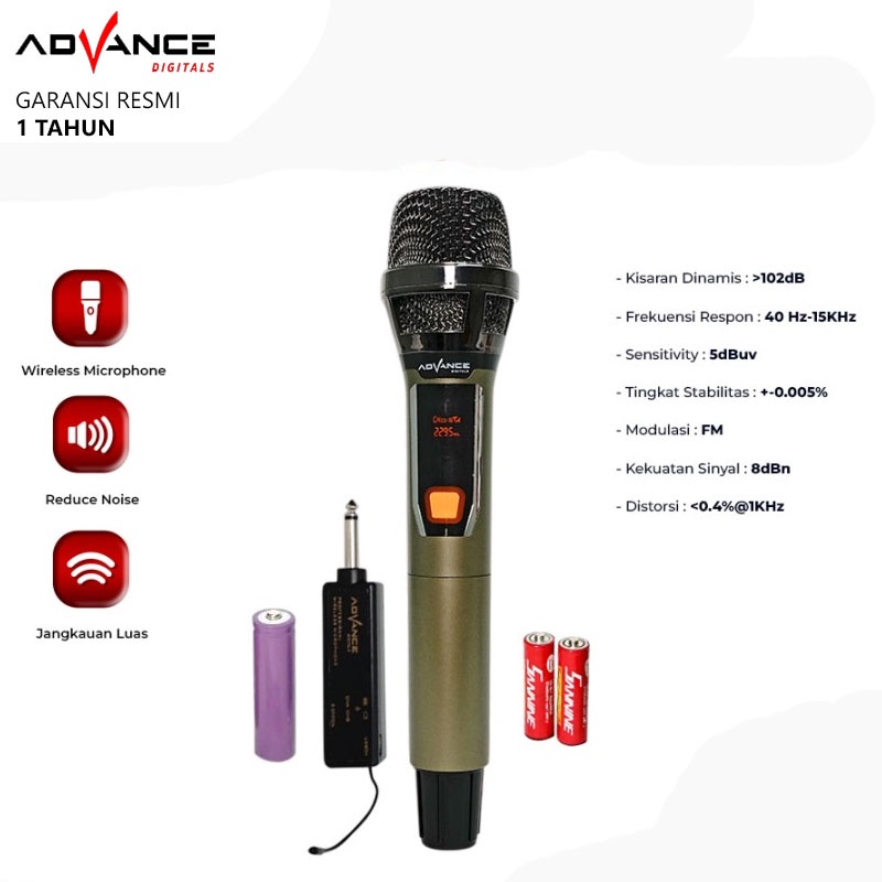 Jual Microphone Advance MIC102 Mic Wireless Profesional | Shopee Indonesia