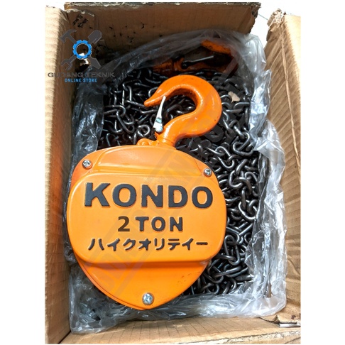 Jual Chain Block 10 Ton 5 7 10 15 20 Meter KONDO Manual / Katrol Takel ...