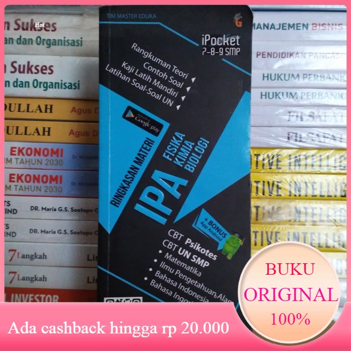 Jual Buku iPocket 789 SMP IPA FISIKA KIMIA BIOLOGI Tim Master Eduka # ...