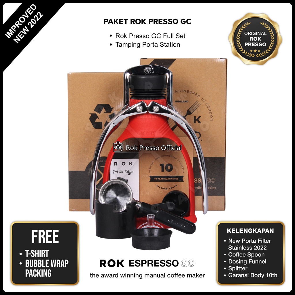 Jual New Rok Presso GC 2023 Espresso Coffee Maker Manual 100% Original ...