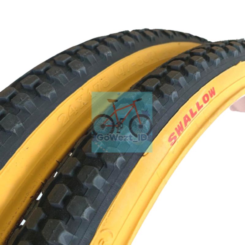 Jual Ban Luar Sepeda Ukuran 24 x 1.75 SWALLOW Deli Tire Hitam Coklat Mini MTB Gunung | High ...