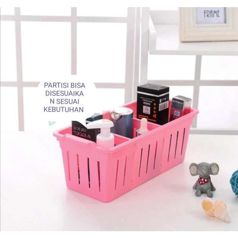 Jual Rak Organizer sekat serbaguna dengan 2 partisi Rak Kosmetik Bumbu ...