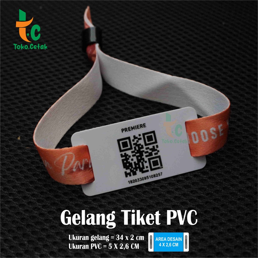 Jual GELANG LANYARD / GELANG EVENT BAHAN LANYARD PVC 1 sisi custom ...