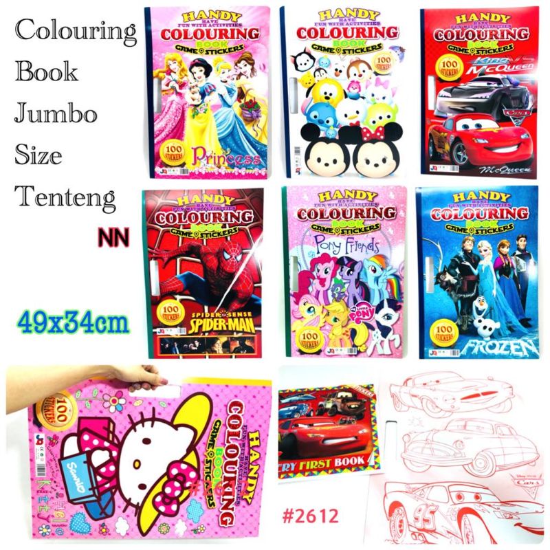 Jual Buku mewarnai dan stiker colouring book jumbo | Shopee Indonesia