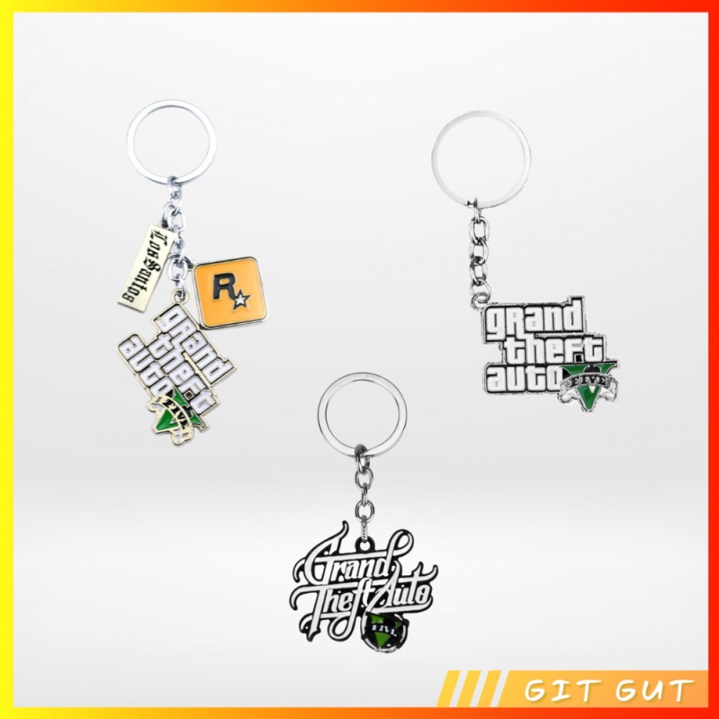 Jual Keychain Key Chain Gantungan Kunci Grand Theft Auto GTA V | Shopee ...