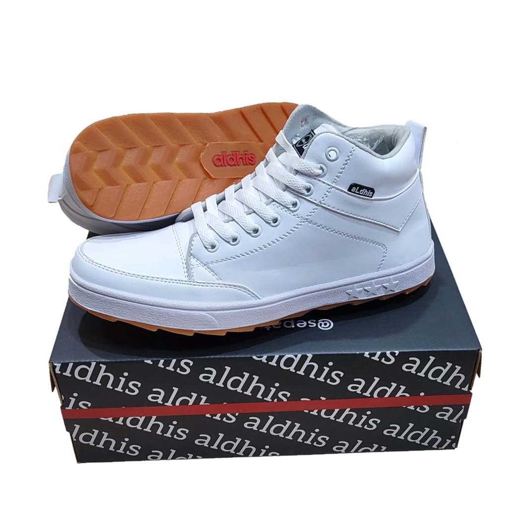 Jual Sepatu Boots Pria Putih Polos Original Brand Aldhis T220 Full ...