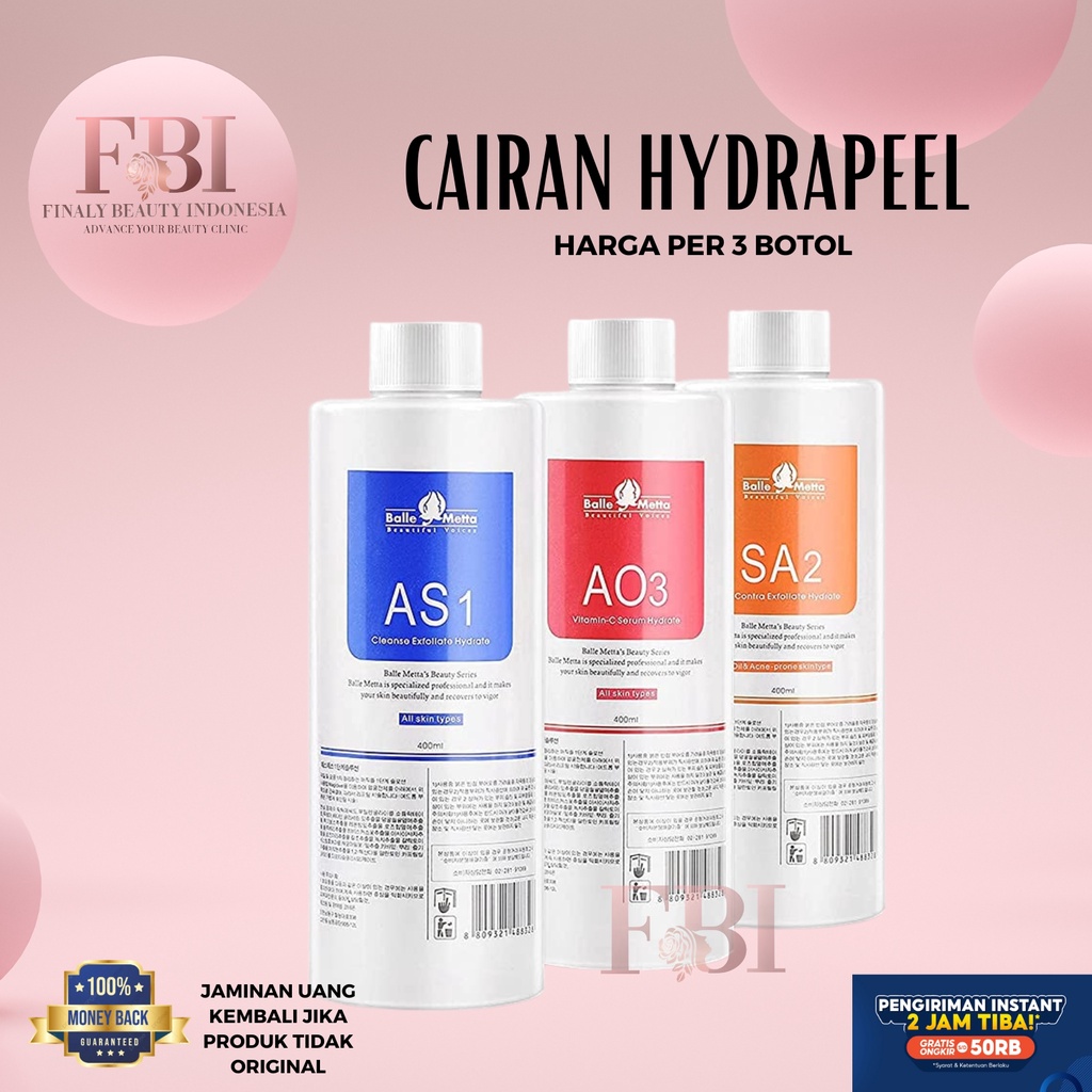 Jual (SALE 3 BOTOL) READY STOCK Cairan Hydrapeel Balle Metta Oxy Serum ...