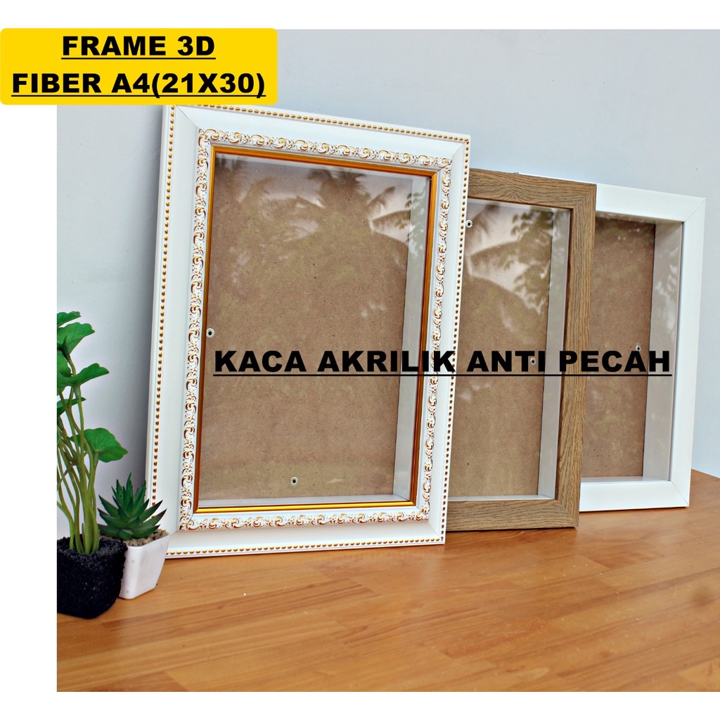 Jual Pigura/Frame foto/Bingkai 3D Putih/Ukir emas/Ukir Putih/Serat Kayu ...