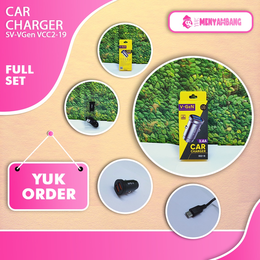 Jual 42565 | SV-VGen VCC2-19 | Car Charger V-Gen VCC2-19 3.4A LED Light ...