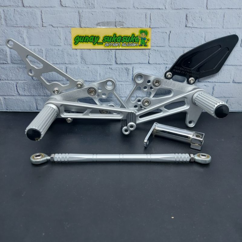 Jual Footstep Underbone Nui Racing Adjustable Silver Ninja R SS RR New ...