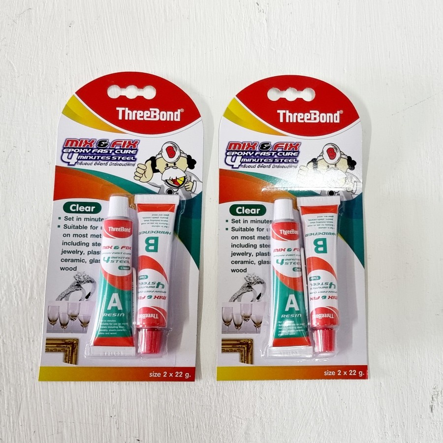 Jual Lem Epoxy / Lem Besi / Lem Campur THREEBOND Mix and Fix Kering ...