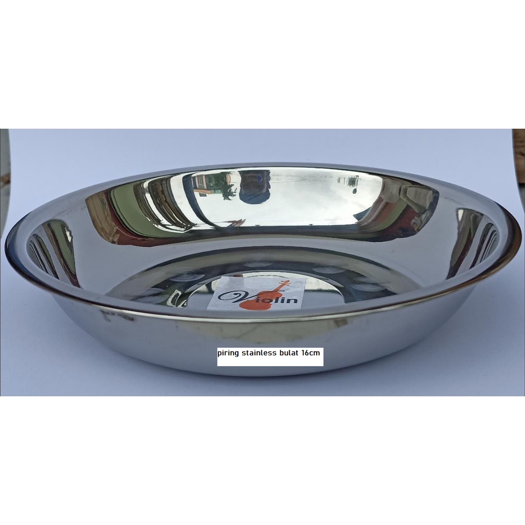 Jual Tempat makan - Piring makan anjing & kucing stainless bulat 16cm ...