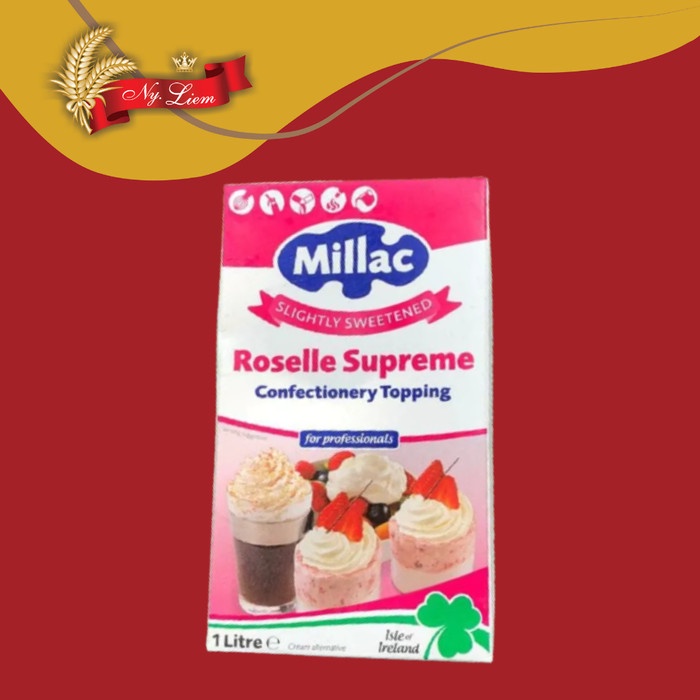 Jual MILLAC Roselle Supreme Whipping Cream 1 liter (GOJEK/GRAB ONLY ...
