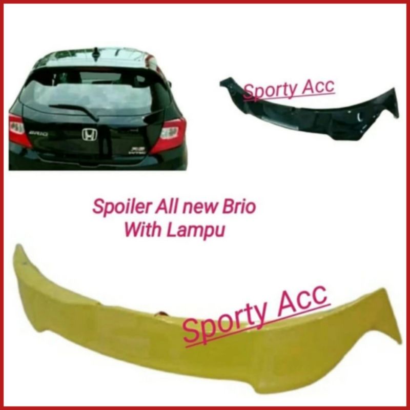 Jual Spoiler Brio New 2018 ON Model RS With Lampu Rem | Shopee Indonesia