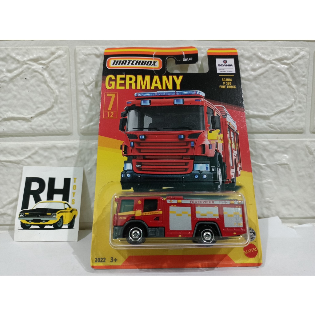 Jual Matchbox Scania P 360 Fire Truck Pemadam Kebakaran | Shopee Indonesia