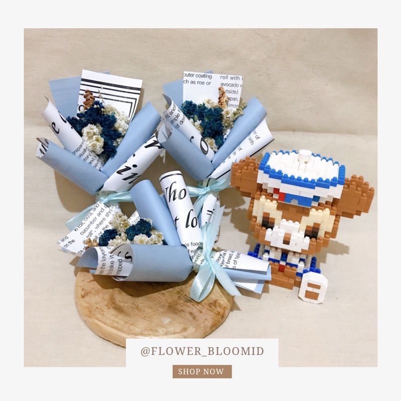 Jual Buket Mini Bunga Kering Lucu Dried Flower Hadiah Ultah Souvenir ...