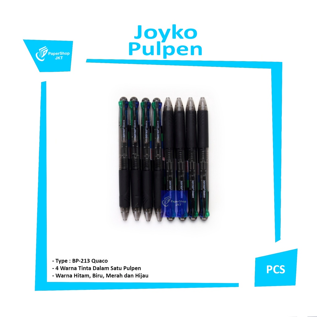 Jual JOYKO - Pulpen 4 Warna BP-213 Quaco - 1 Pcs | Shopee Indonesia