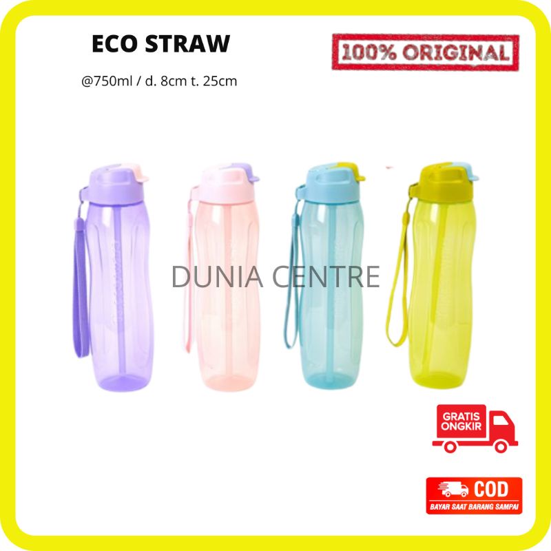 Jual PROMO TUPPERWARE BOTOL MINUM ECO BOTTLE STRAW 750ML ORIGINAL ...