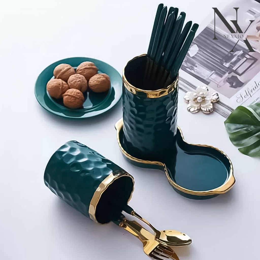 Jual Nexxio Nordic Chopsticks Tube Holder Tempat Sumpit Tempat Sendok ...