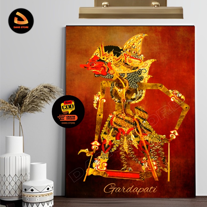 Jual Poster Wayang Kulit Gardapati Hiasan Dinding Bahan Art Carton dan ...