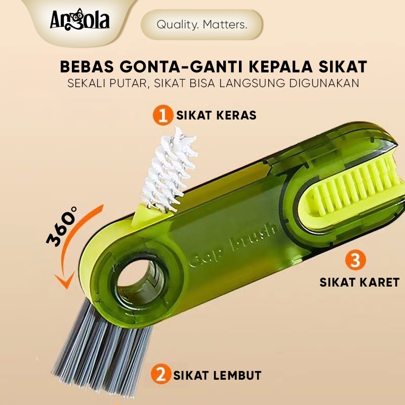 Jual ANGOLA Sikat Multifungsi Pembersih Botol 3 in 1 D95 Cleaning ...