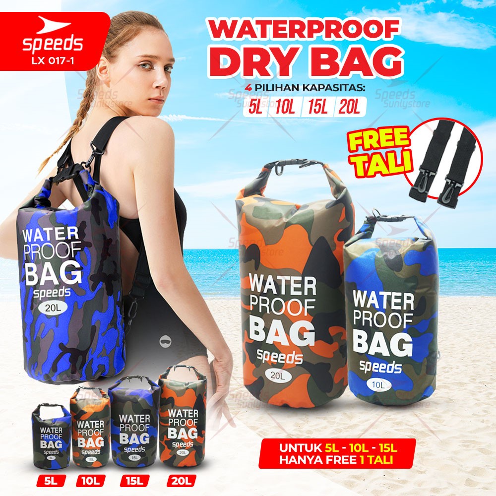 Jual SPEEDS Tas Anti Air Renag Pantai Waterproof Dry Bag Ransel ...