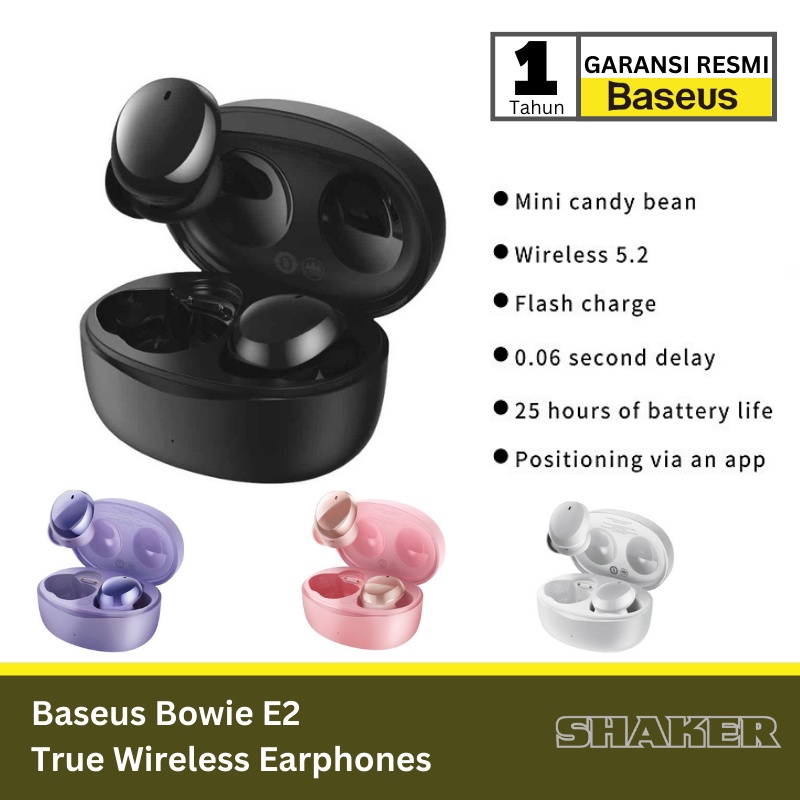 Jual BASEUS True Wireless Earphones TWS Bowie E2 - NGTW09 | Shopee Indonesia
