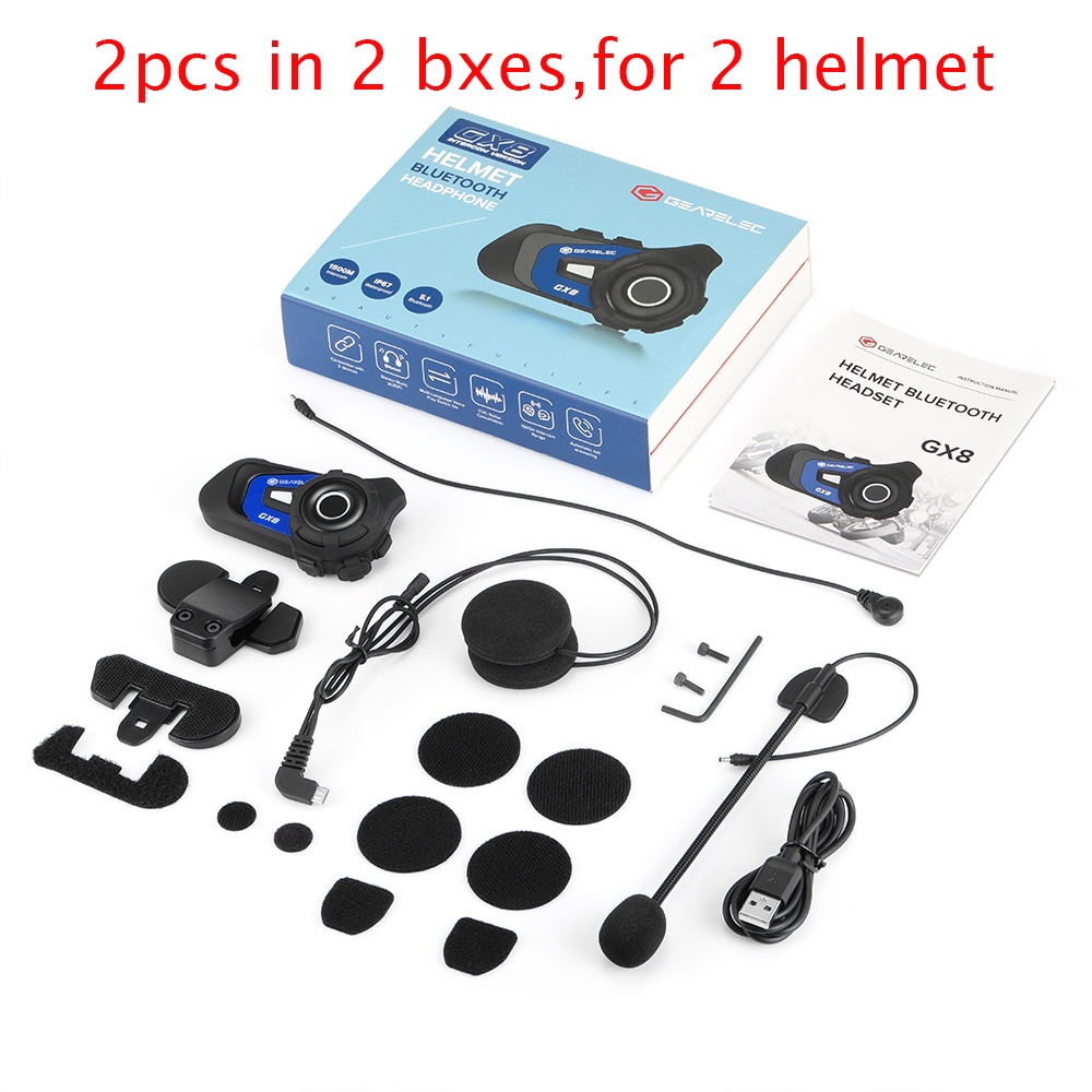 Jual INTERCOM GEARELEC shark pro Sepeda Motor Bluetooth Intercom ...