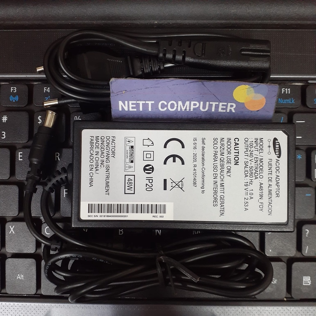 Jual Adaptor Charger Monitor TV LCD LED Samsung 19V 2.53A Original ...