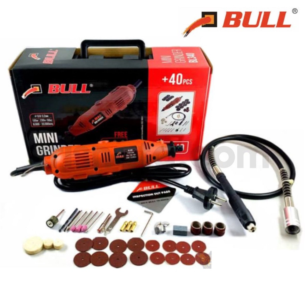 Jual Bull BL340 Mini Die Grinder / Mesin Gerinda Mini Set Box | Shopee ...