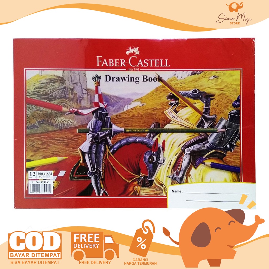 Jual Faber Castell Drawing Book A3 / Buku Menggambar Gambar A3 200GSM ...