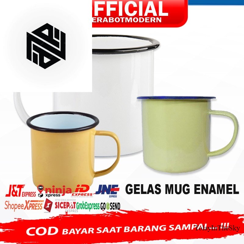 Jual Cangkir Mug Enamel 7 Cm / Gelas Mug Enamel / Cangkir Kopi Enamel 7 ...
