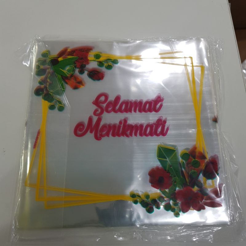 Jual PLASTIK SAMIR OPP KOTAK SM PRINTING 3 WARNA 20x20 30mc 50LEMBAR ...