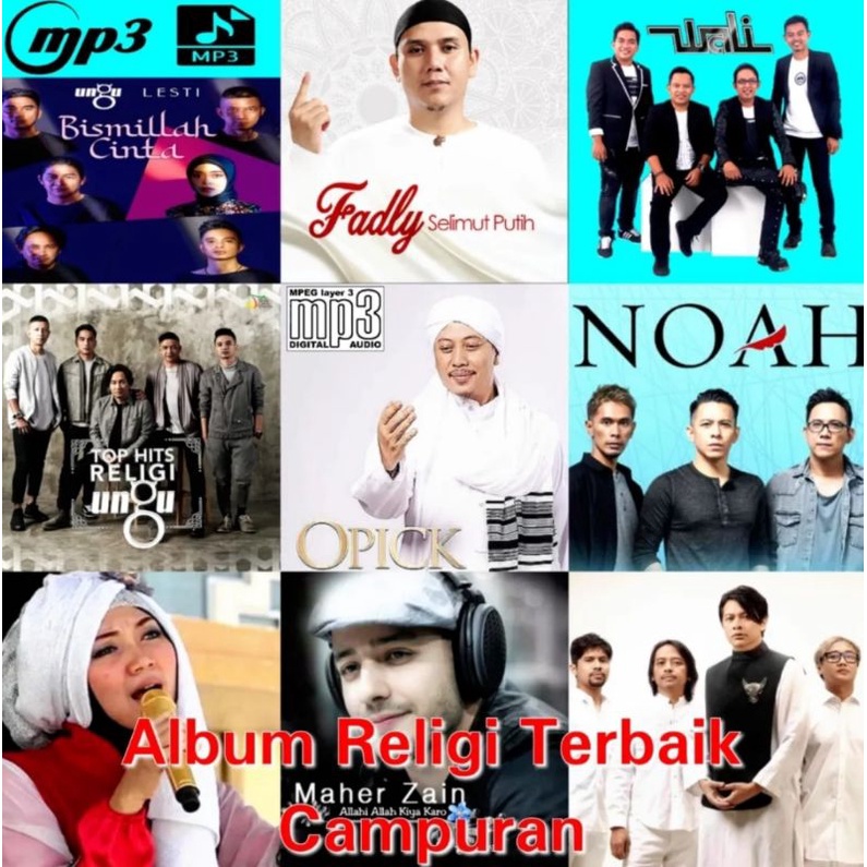 Jual KASET CD MP3 ALBUM POP RELIGI TERBAIK - KASET MP3 POP RELIGI ...