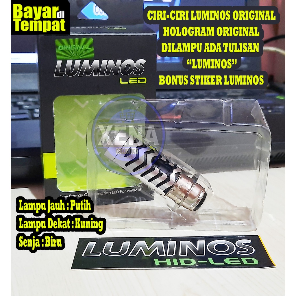 Jual LAMPU LED DEPAN MOTOR H6 LS2 LASER HI LOW LUMINOS DC DOUBLE COLOR WHITE YELLOW + LAMPU ...