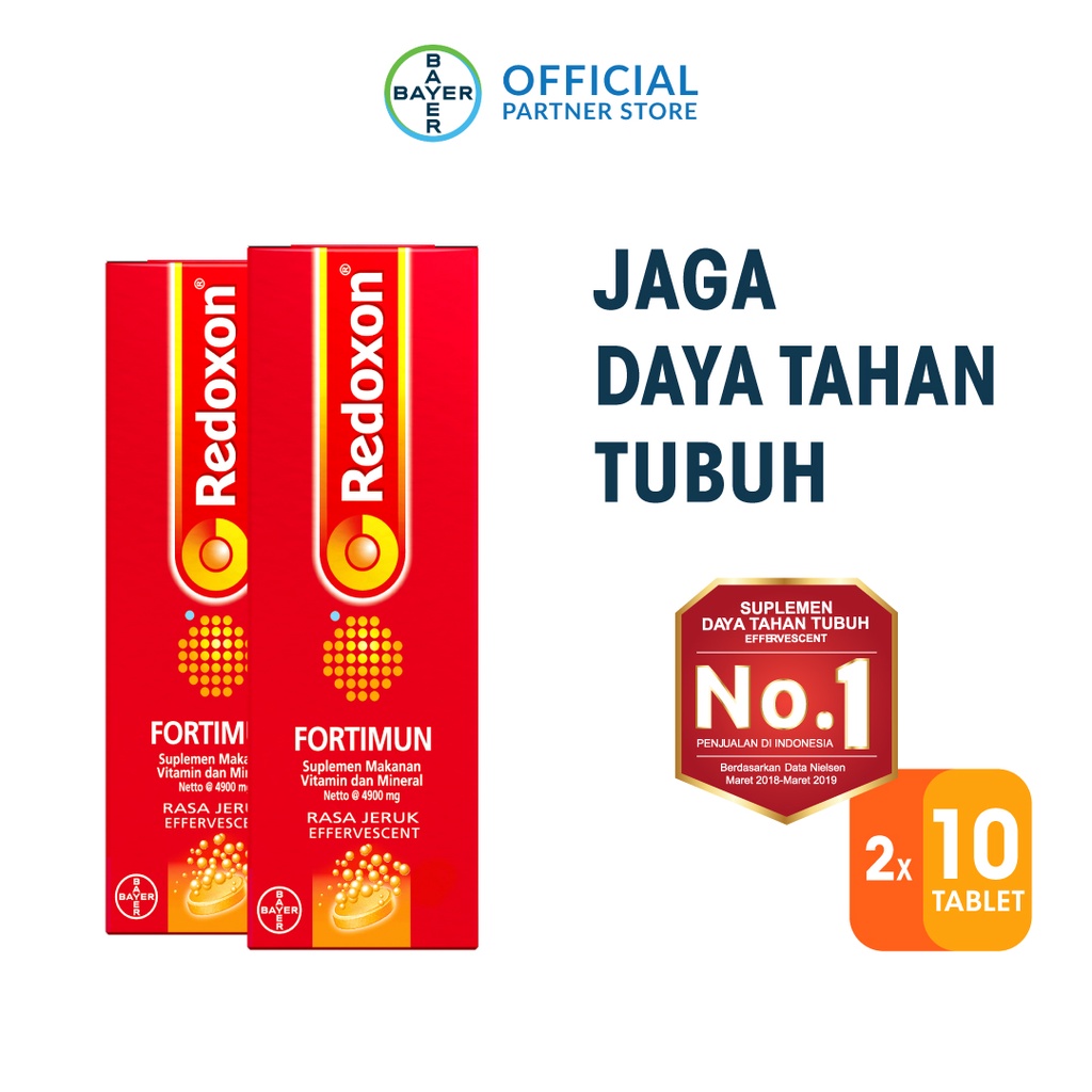 Jual Redoxon Fortimun Multivitamin + Mineral Rasa Jeruk Untuk Jaga Daya ...