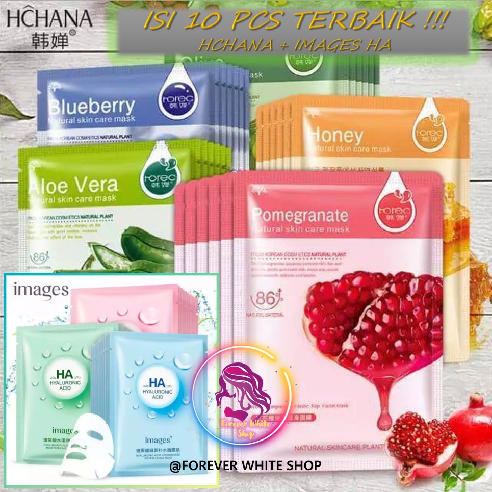 Jual Isi 10 Pcs CAMPUR Termurah !!! Rorec HCHANA Masker Wajah Rorec ...