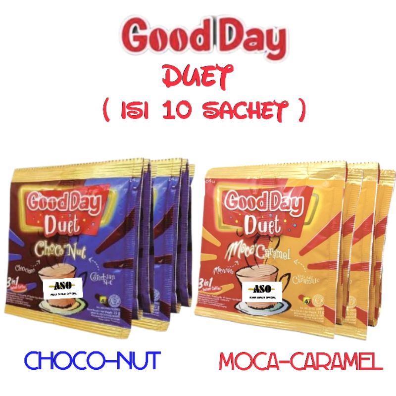 Jual Kopi GOOD DAY DUET 3in1 sachet 22 gram RENCENG ( ISI 10 ) | Shopee ...