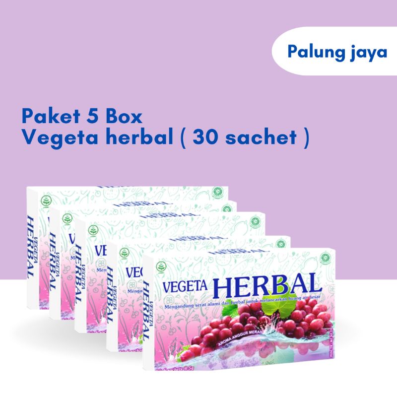 Jual VEGETA HERBAL 5 DUS (6 Sachet Herbal 5 g x 5 Dus ) Total 30 Sachet ...