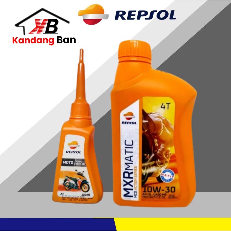 Jual PAKET OLI MATIC REPSOL 10W-30 0.8L+ OLI GEAR REPSOL 220 ML , UNTUK ...