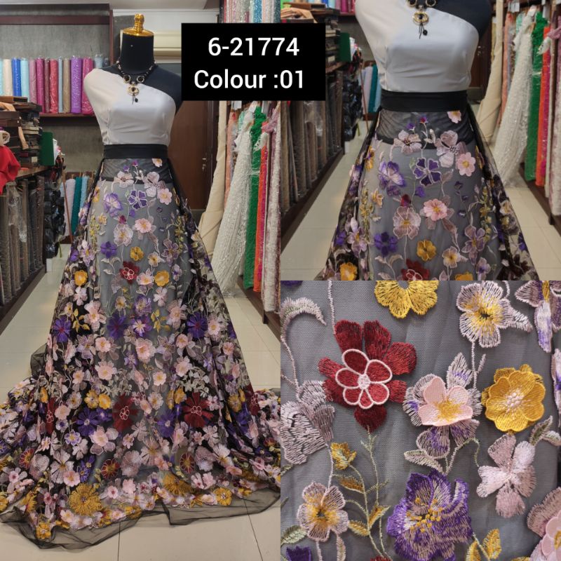 Jual Kain Tile Brokat 3D Timbul Valentino AT342 Multicolor Abu | Shopee ...