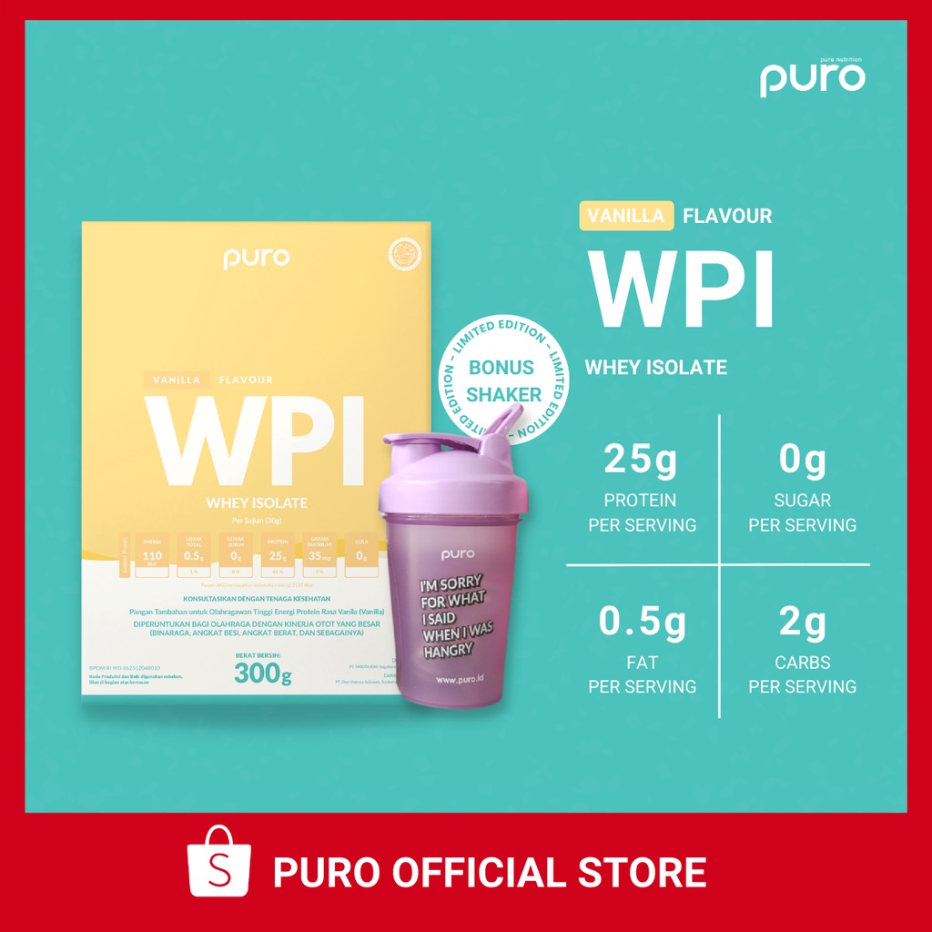 Jual PURO ISOPRO WPI 90 WHEY ISOLATE 1.2kg | Shopee Indonesia