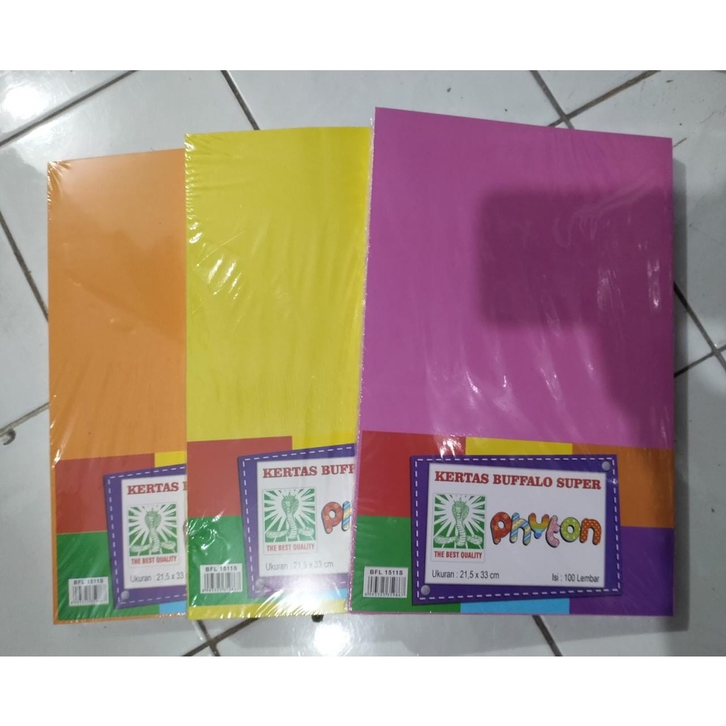 Jual Kertas Cover Jilid F4 / Brief Card (BC) Merk Random / Buffalo ...
