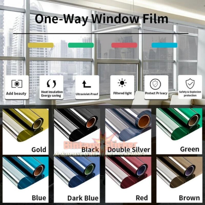 Jual Stiker Kaca Film One Way Cermin Mirror Sticker Kaca Film Jendela ...