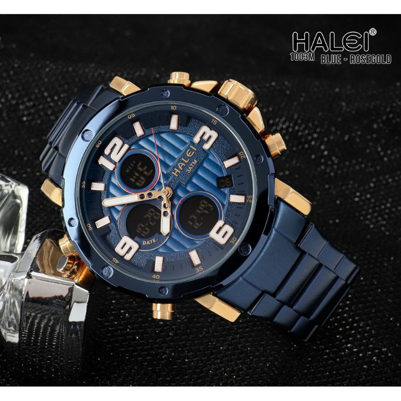 Jual JAM TANGAN HALEI ORIGINAL GARANSI 1 TAHUN JAM TANGAN RANTAI PRIA ...