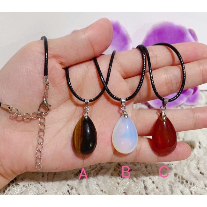 Jual Kalung liontin permata giok asli tali hitam impor | Shopee Indonesia