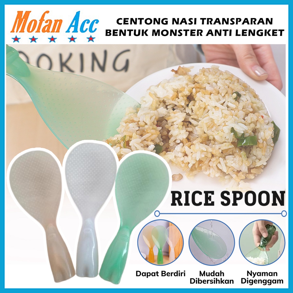 Jual Centong Nasi Transparan Bentuk Monster Bisa Berdiri - Sendok ...